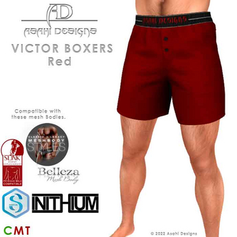 Second Life Marketplace - {AD}Victor Boxers - Red